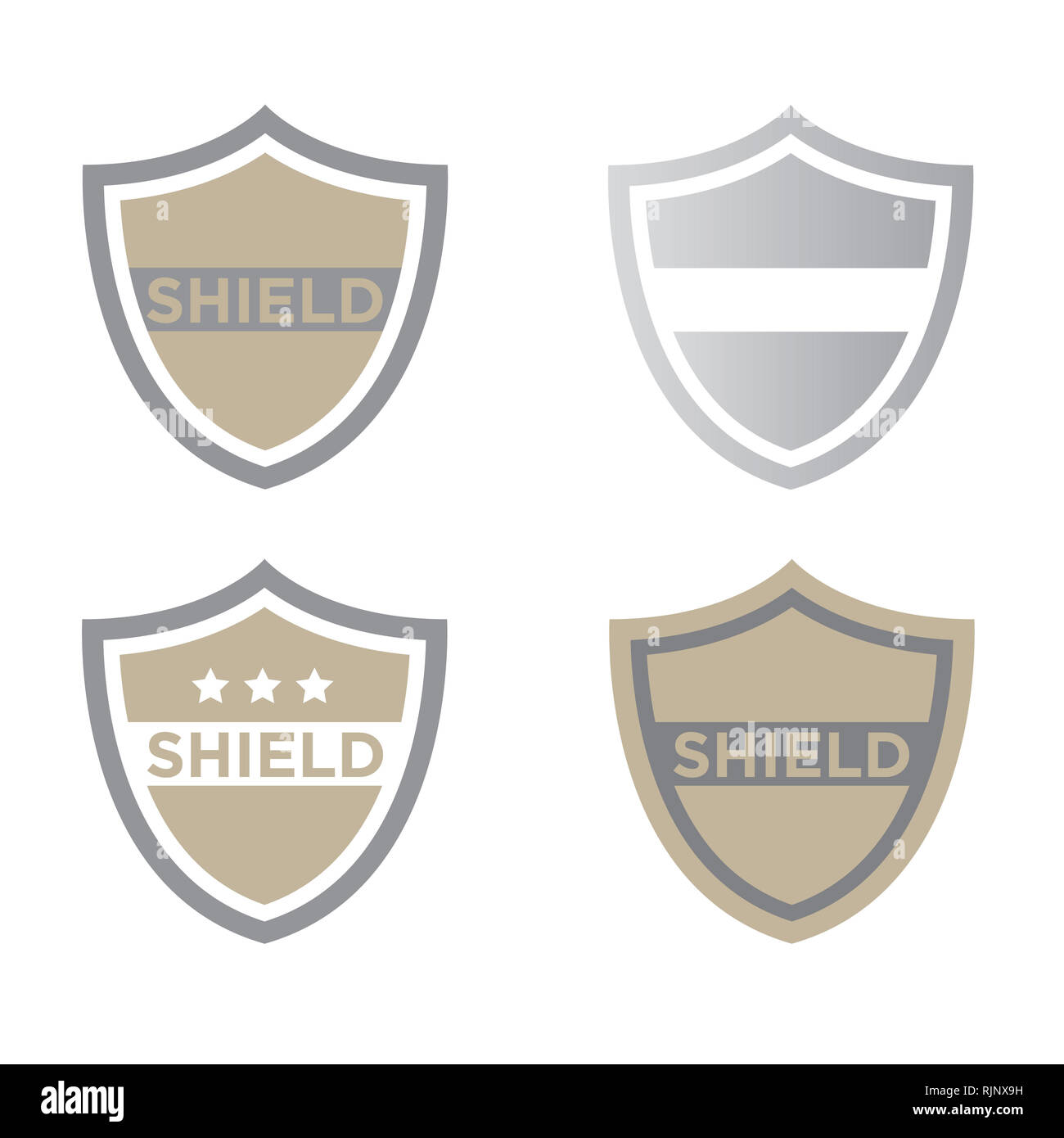 vector illustration design shield logo company Stock Photo - Alamy