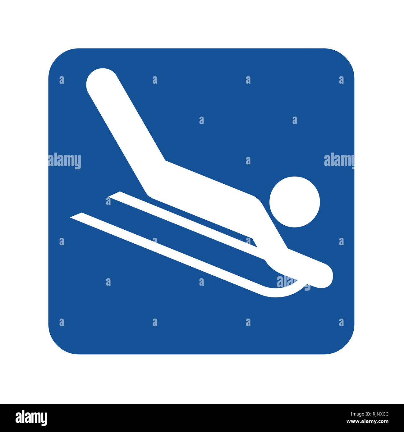 Sledding symbol icon illustration Stock Photo - Alamy