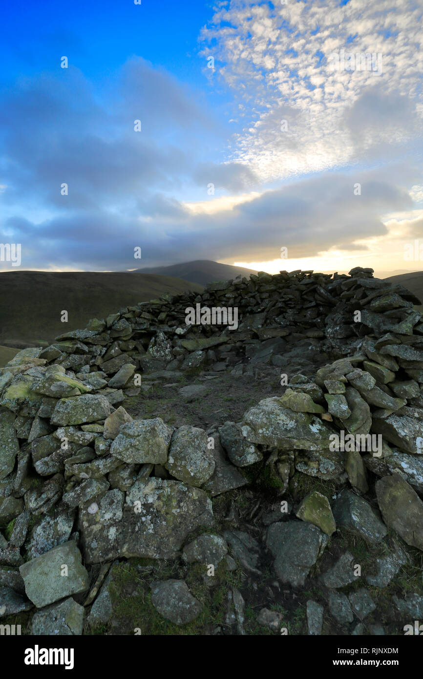 The Summit cairn on Meal fell, Uldale Fells, Lake District National ...