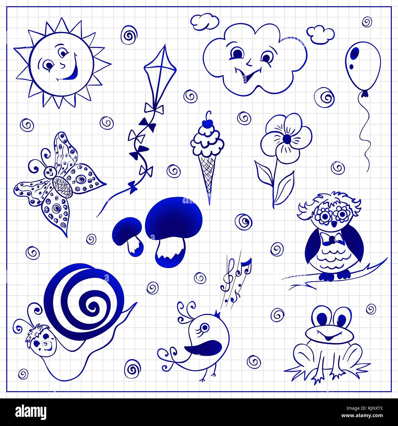 Doodle paper sheet Stock Vector Images - Alamy