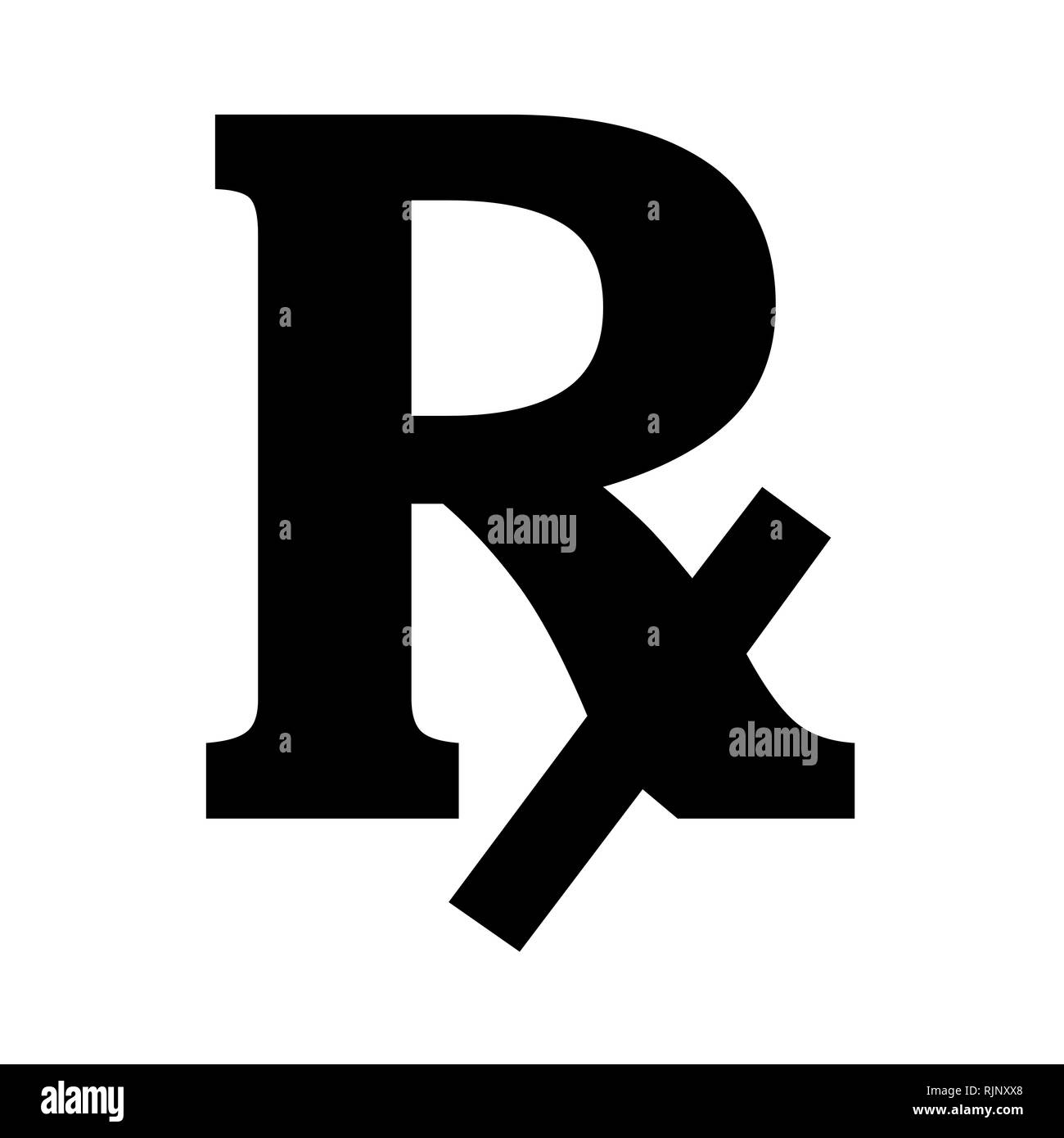 Rx symbol icon illustration Stock Photo - Alamy