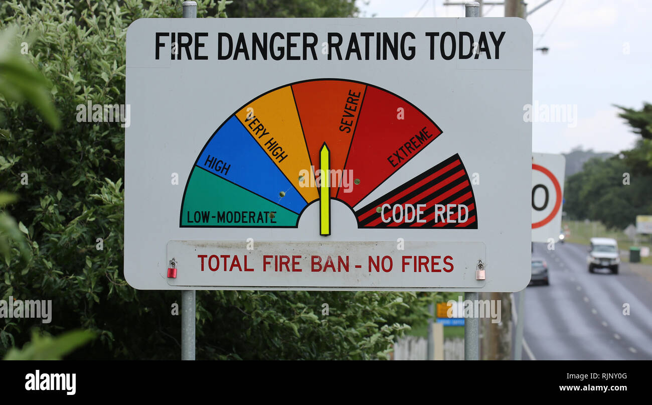 Fire Warning Sign Australia High Resolution Stock Photography and ...