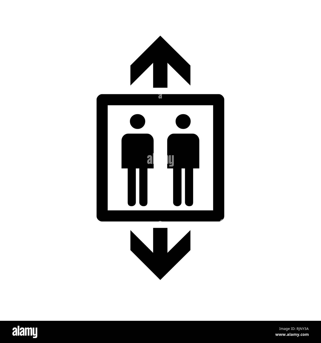 Black elevator icon symbol Stock Photo - Alamy