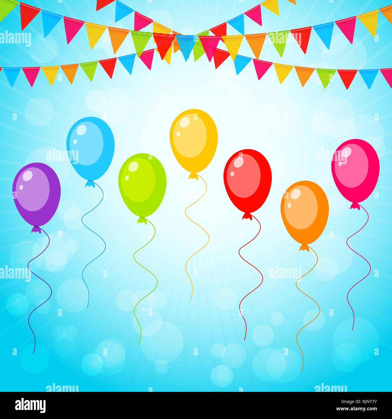 Balloons vector celebration card hi-res stock photography and images ...
