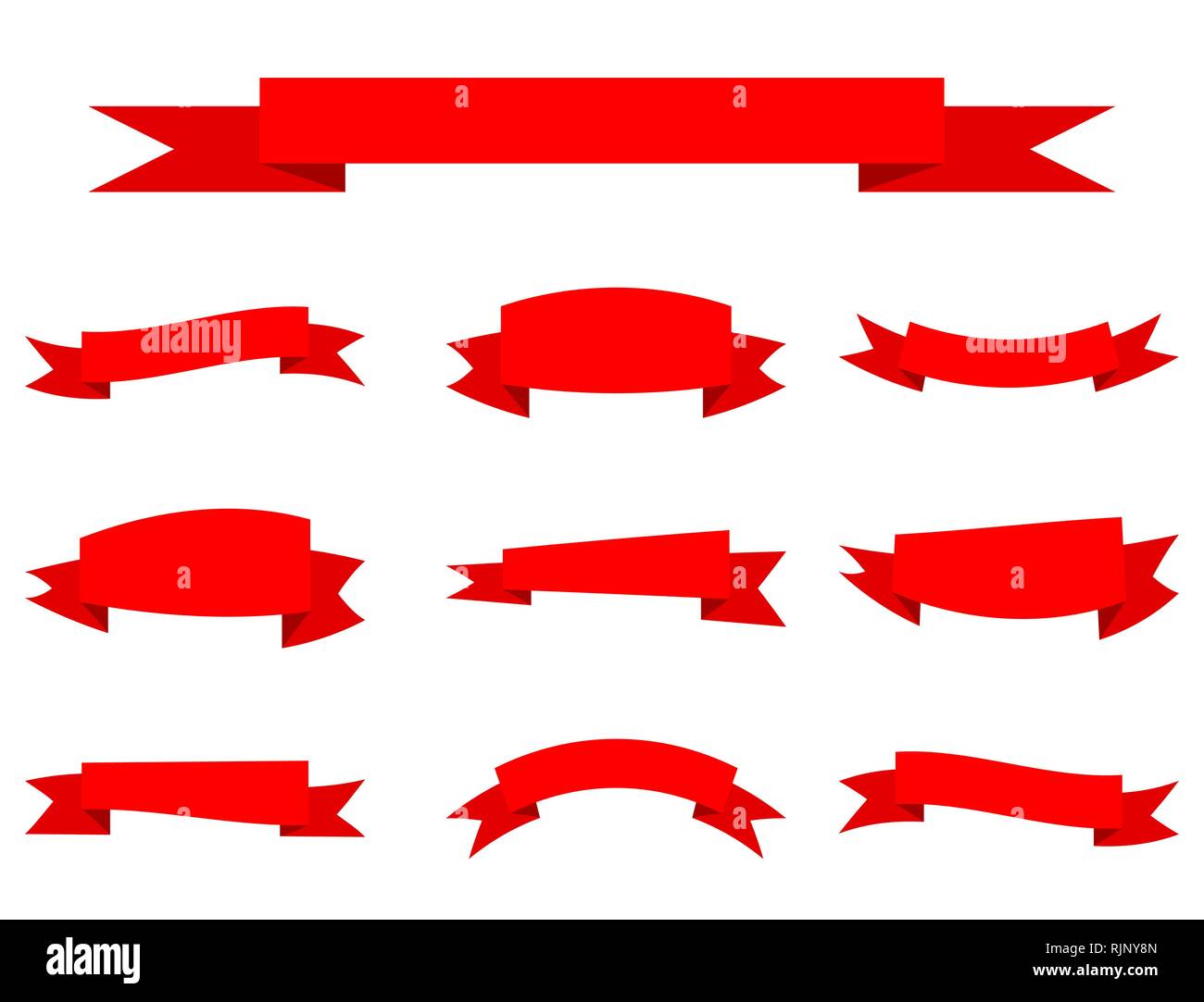 Set of red ribbon banners vector Stock Vector Image & Art - Alamy