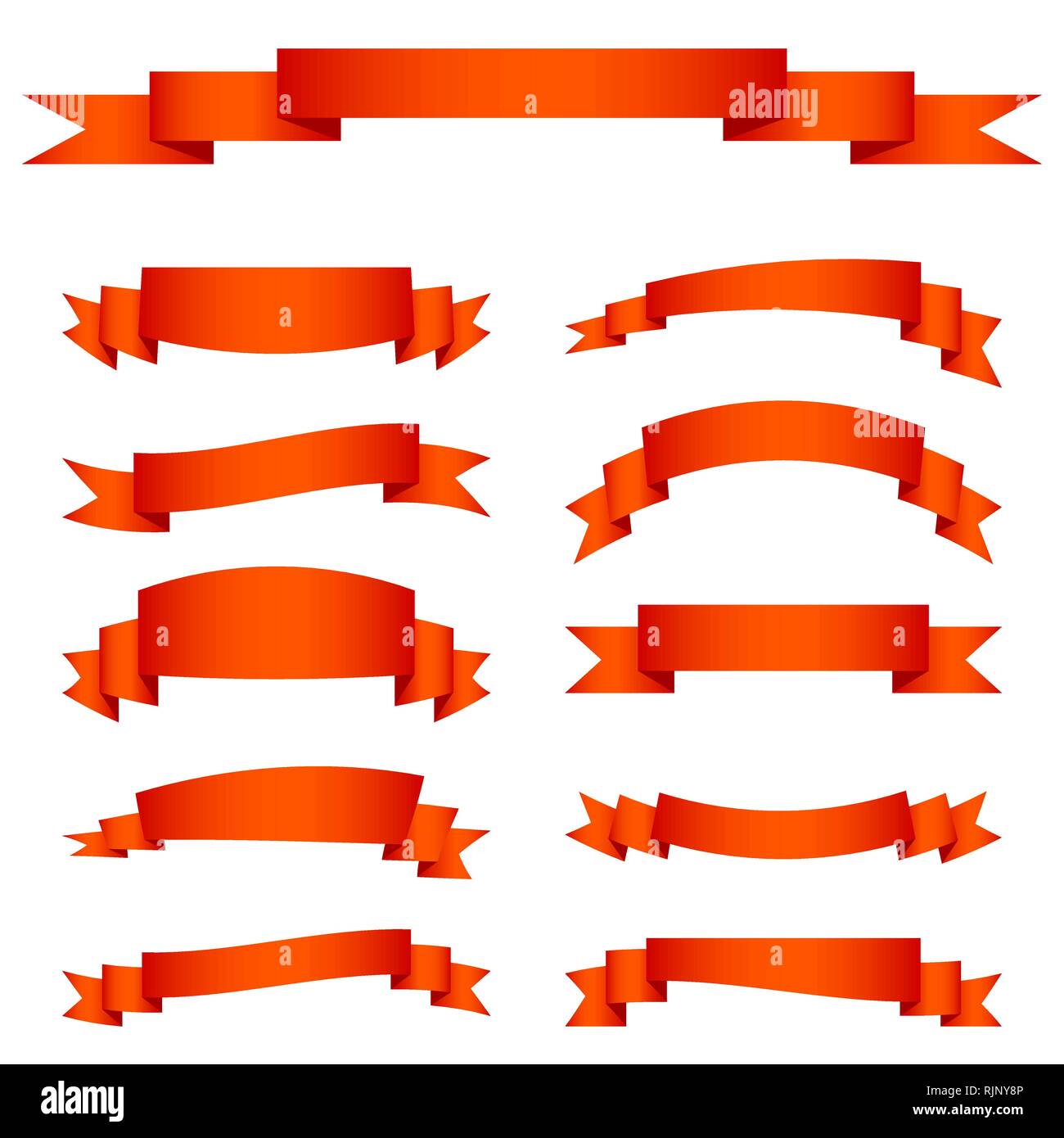 Set of red ribbon banners vector Stock Vector Image & Art - Alamy