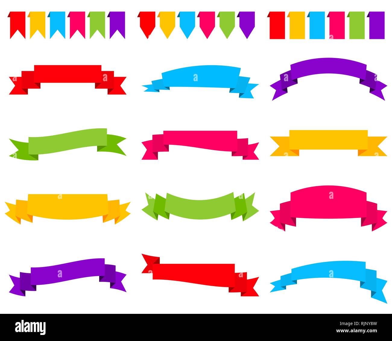 set of colorful ribbon banners vector Stock Vector Image & Art - Alamy