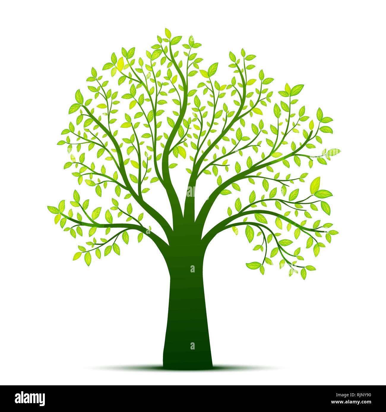 green tree vector Stock Vector Image & Art - Alamy