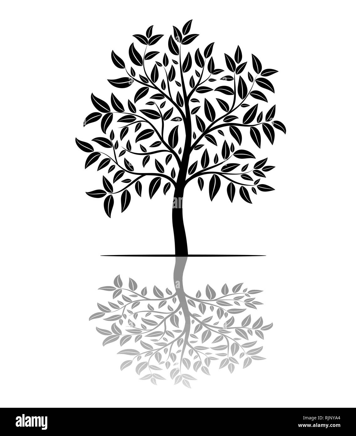 Leaves foliage branch nature Stock Vector Images - Alamy