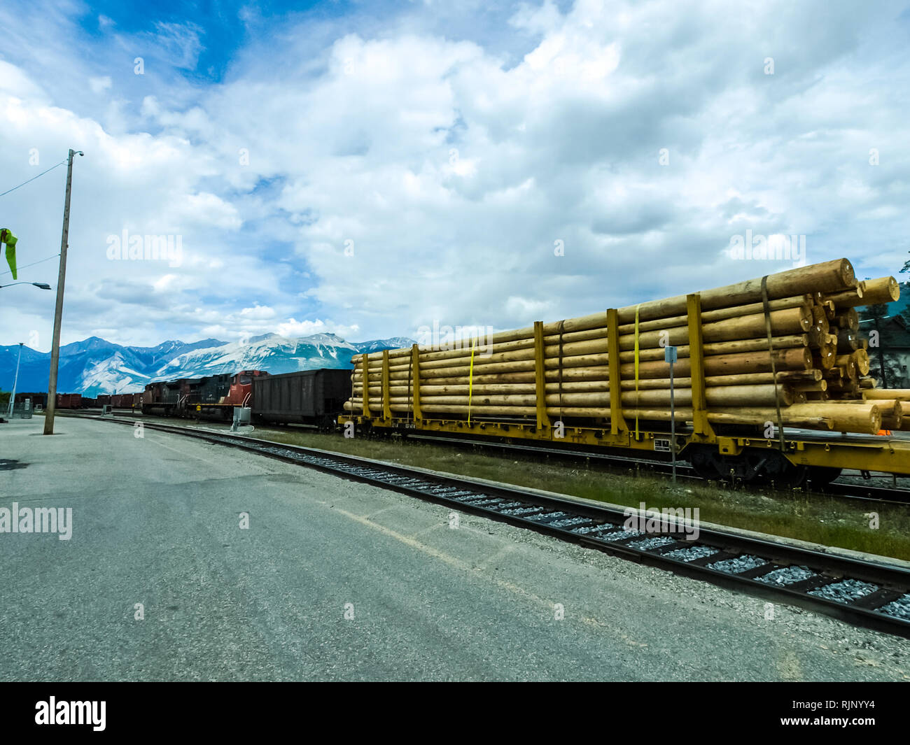 Russia timber train china hi-res stock photography and images - Alamy