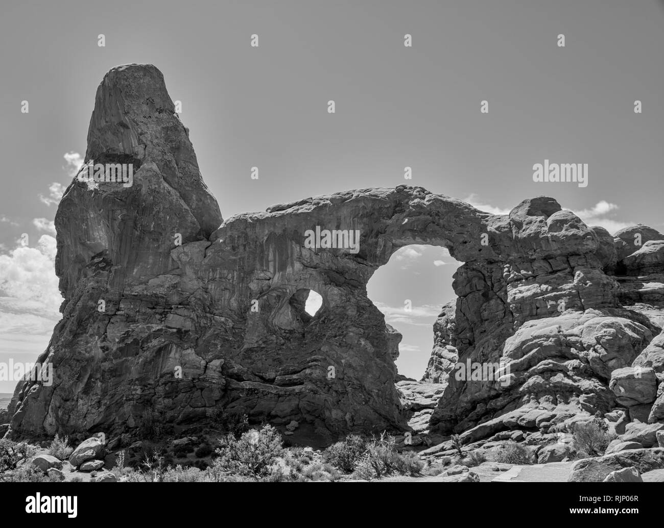 Utah landscape panorama Black and White Stock Photos & Images - Alamy