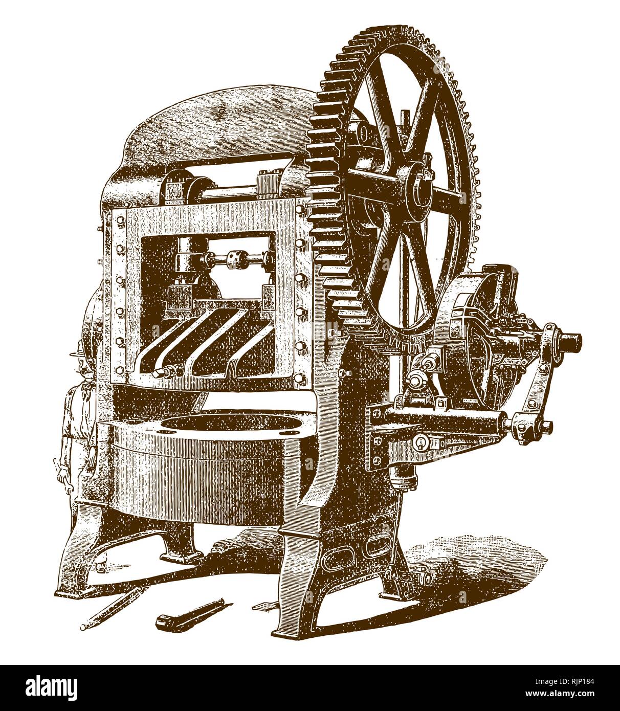 Factory worker 19th century iron Stock Vector Images - Alamy