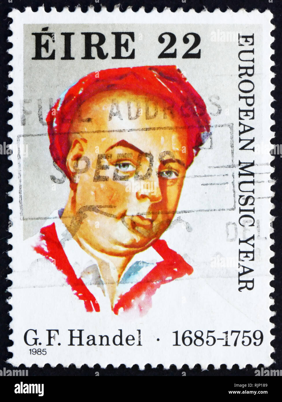 IRELAND - CIRCA 1985: a stamp printed in the Ireland shows George ...