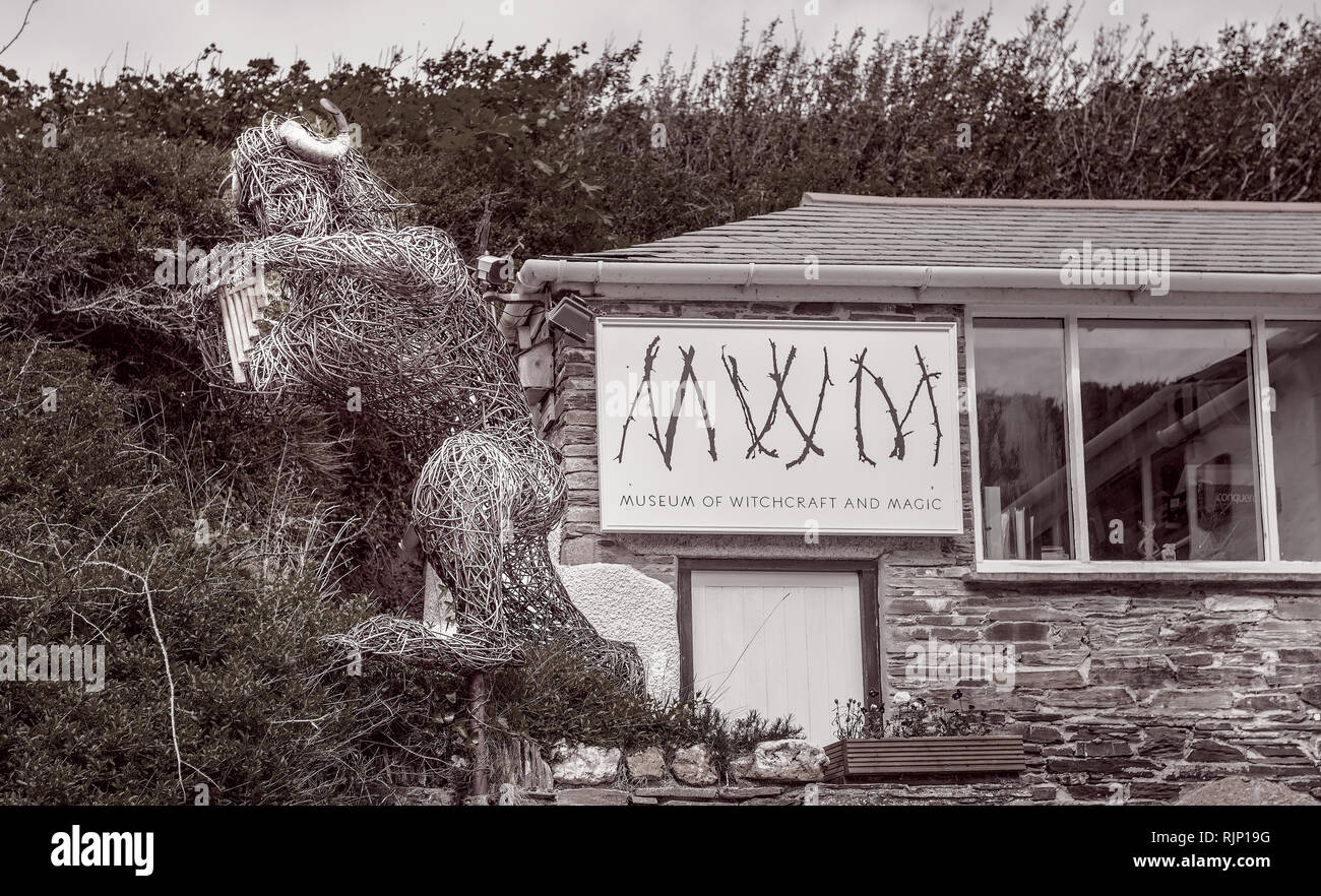 Wicker statue of horned man with pan flutes outside Museum of ...