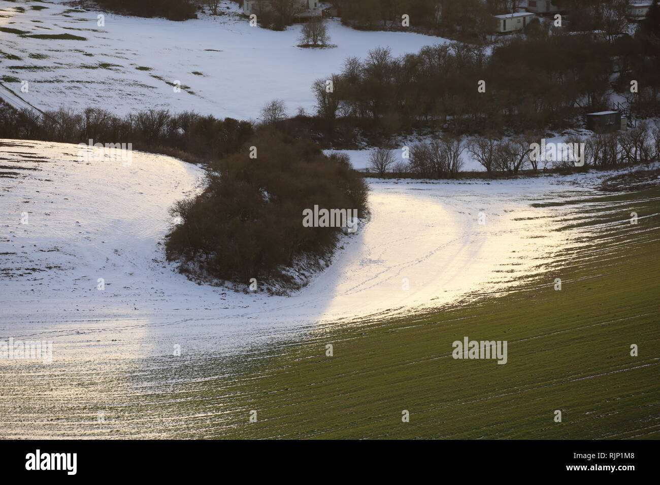 farmers fields in winter, Bedfordshire, England, UK Stock Photo - Alamy