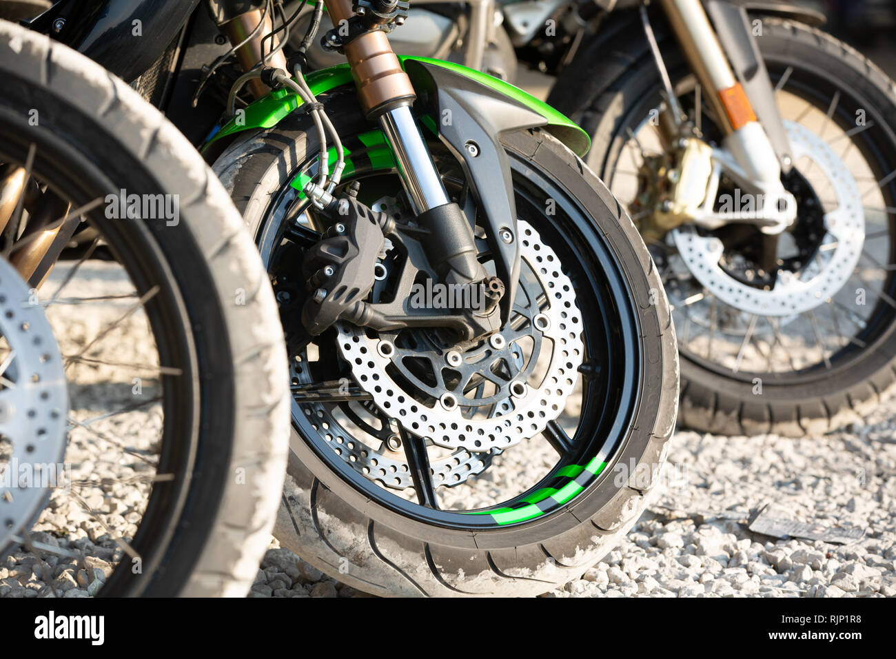 Motorbike front disc brakes hi-res stock photography and images - Alamy