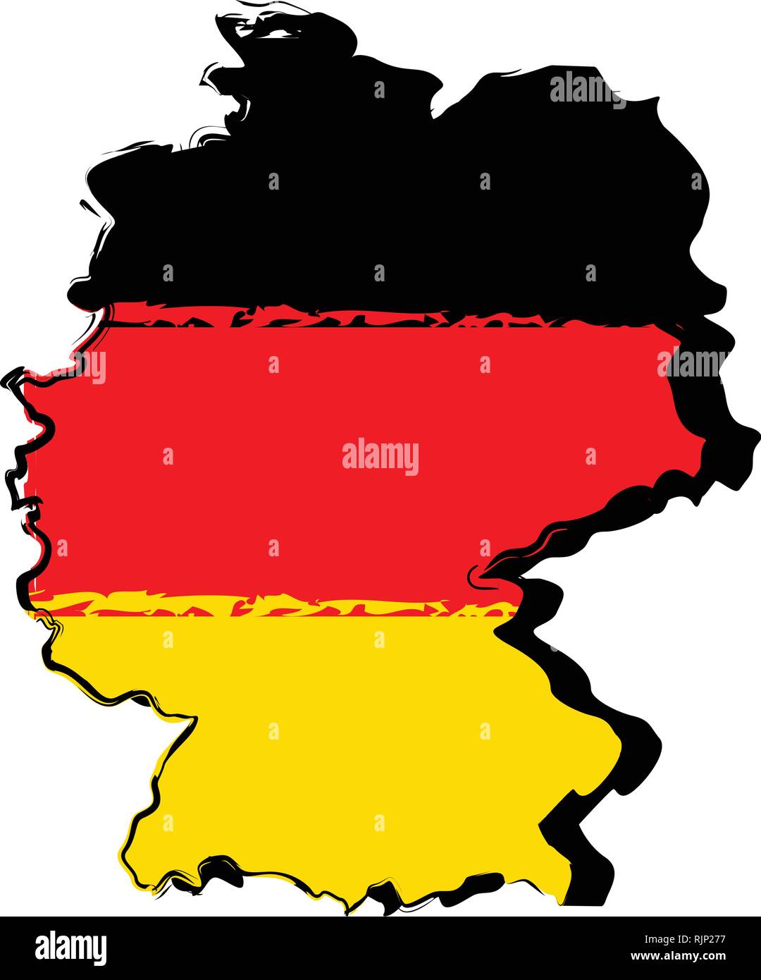 Map of Germany with flag Stock Vector Image & Art - Alamy