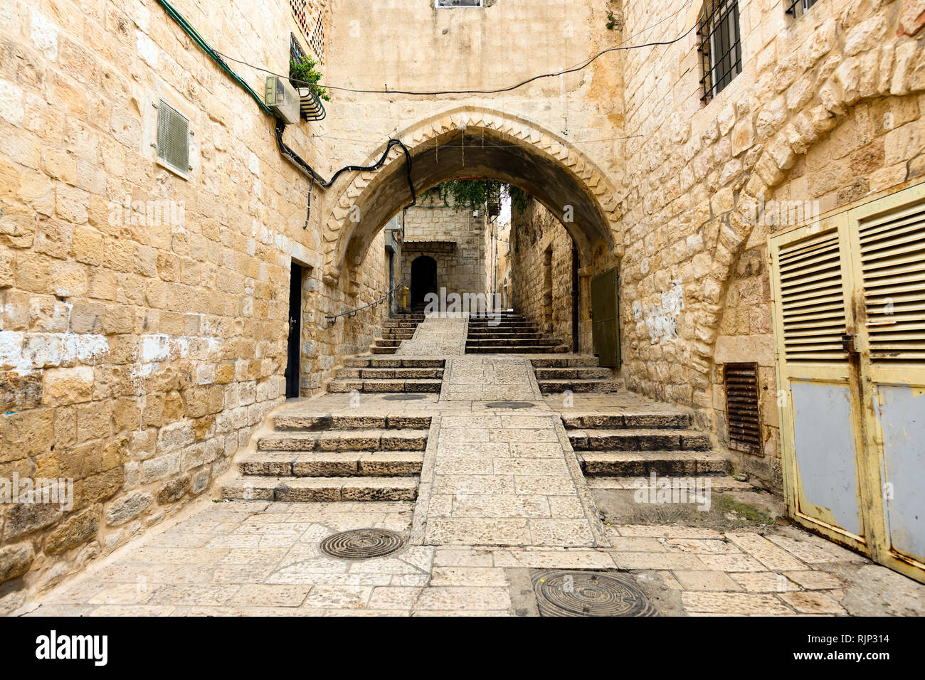 Israel old city jerusalem jaffa gate city street holy city hi-res stock ...