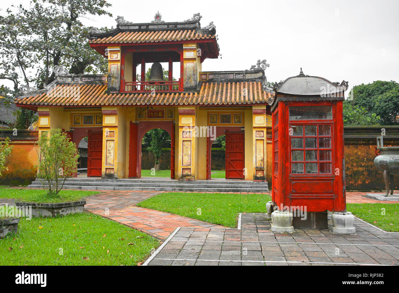 The grounds in The To Mieu Temple in the Imperial City, Hue, Vietnam ...