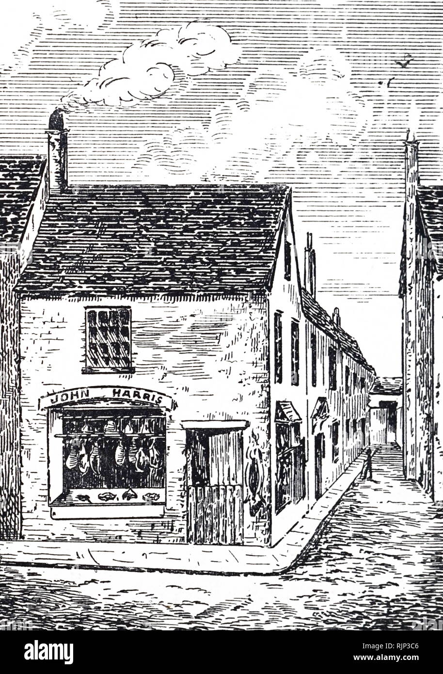 An engraving depicting the Thomas Harris & Sons bacon factory, Cane ...