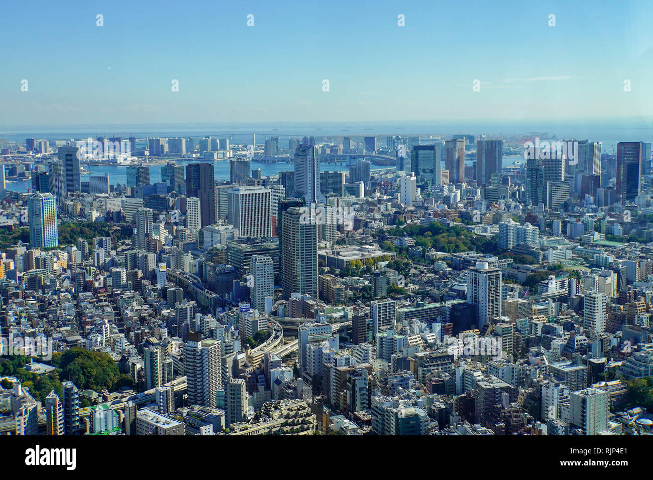 Elevated cityscape of Tokyo, Japan Stock Photo - Alamy