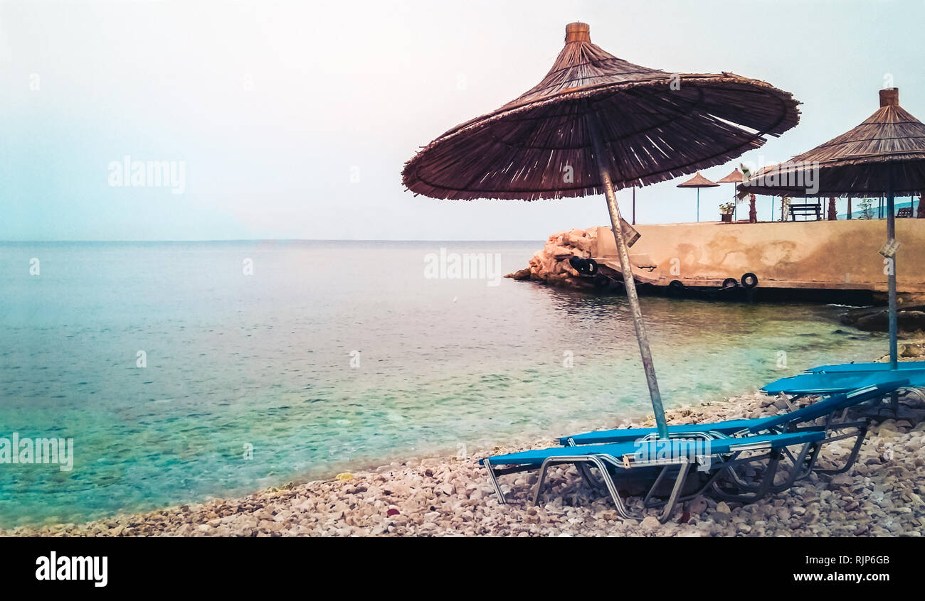 Saranda sunset panorama hi-res stock photography and images - Alamy