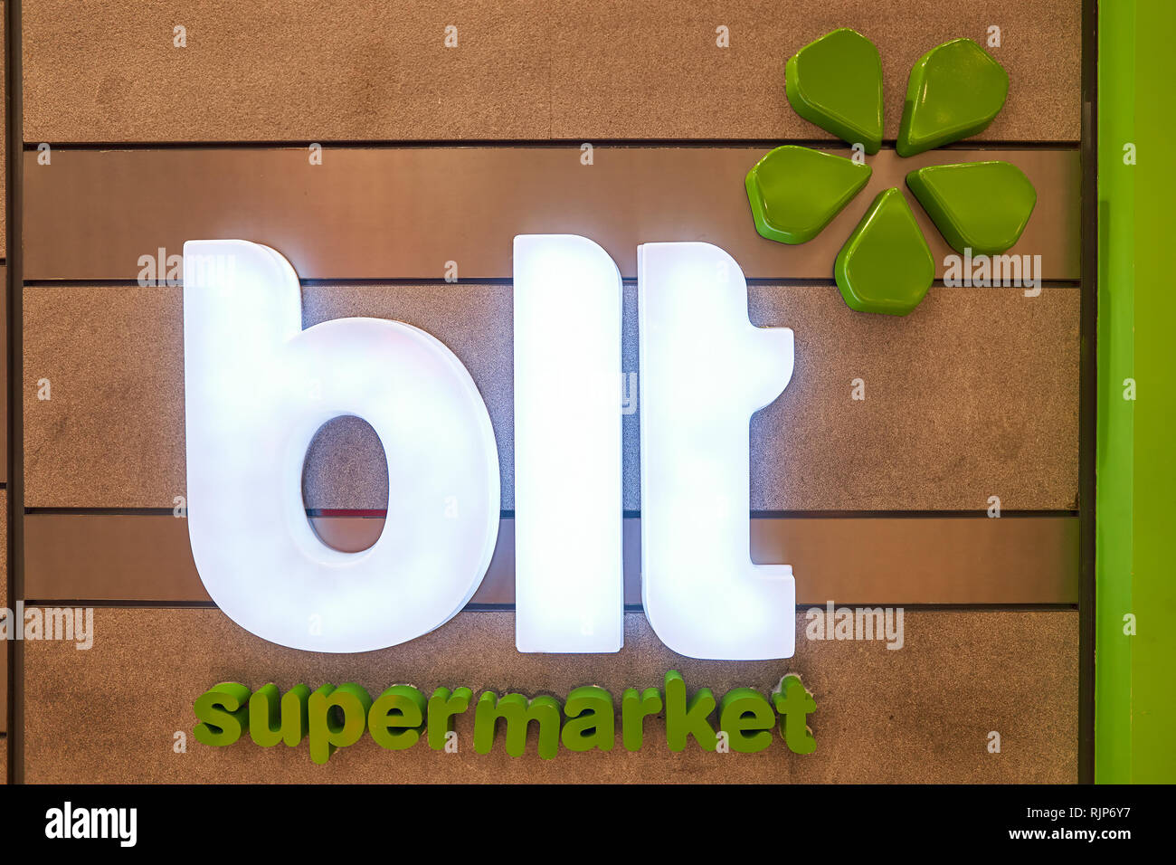 SHENZHEN, CHINA - FEBRUARY 05, 2016: design of blt market in ShenZhen ...