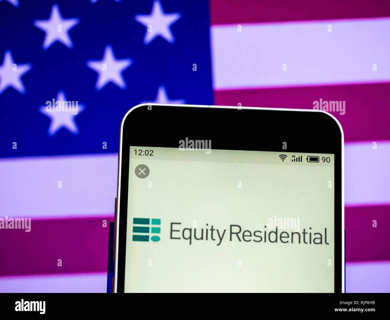 Equity Residential Real estate investment trust company logo seen ...