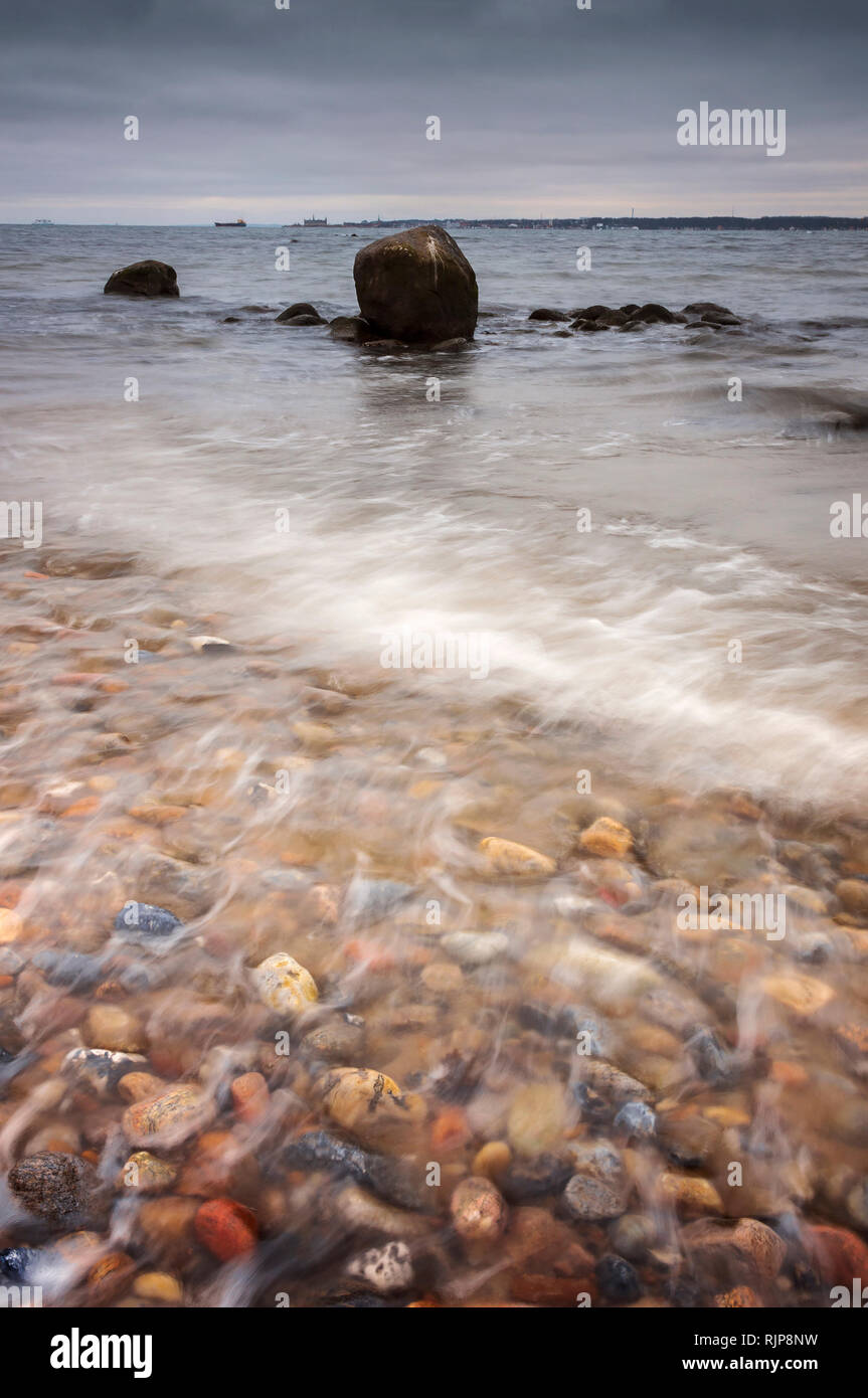 Pebbled beach in Larod, Helsingborg, Sweden Stock Photo - Alamy
