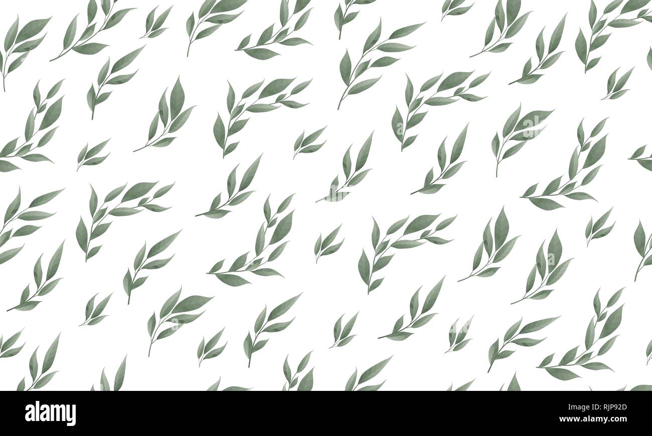 Seamless leaves pattern. Design for banner, poster, card, cover ...