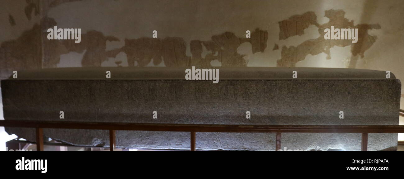 A photograph taken within Tomb KV8, located in the Valley of the Kings ...