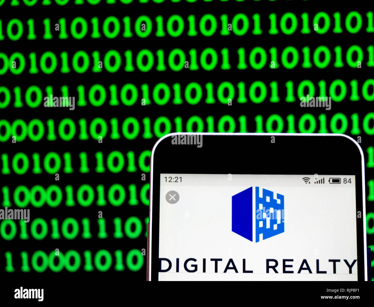 Digital Realty Real estate investment trust company logo seen displayed ...