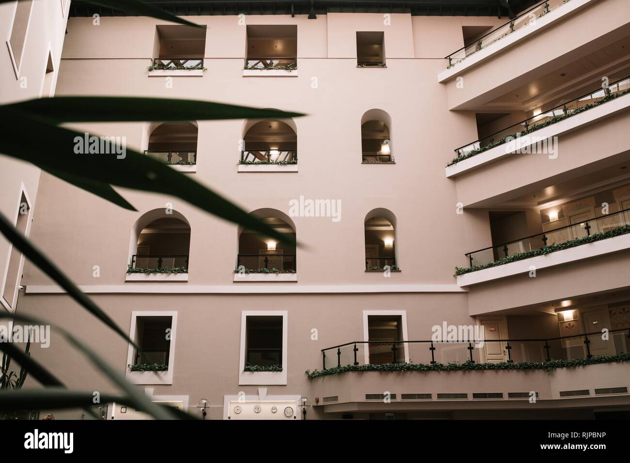 Windows of the hotel Stock Photo - Alamy