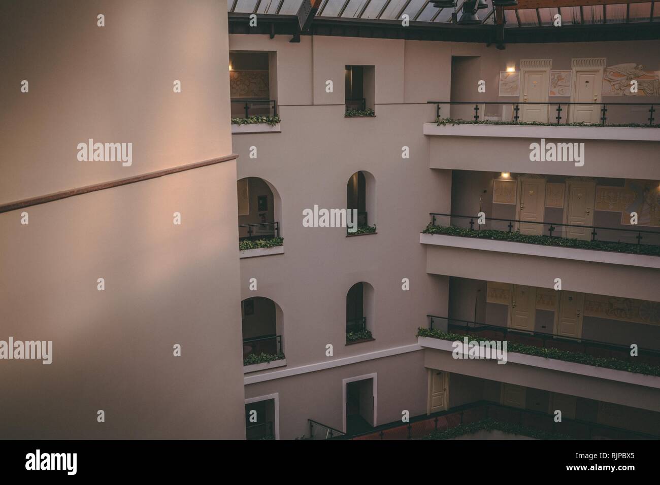 Windows of the hotel Stock Photo - Alamy