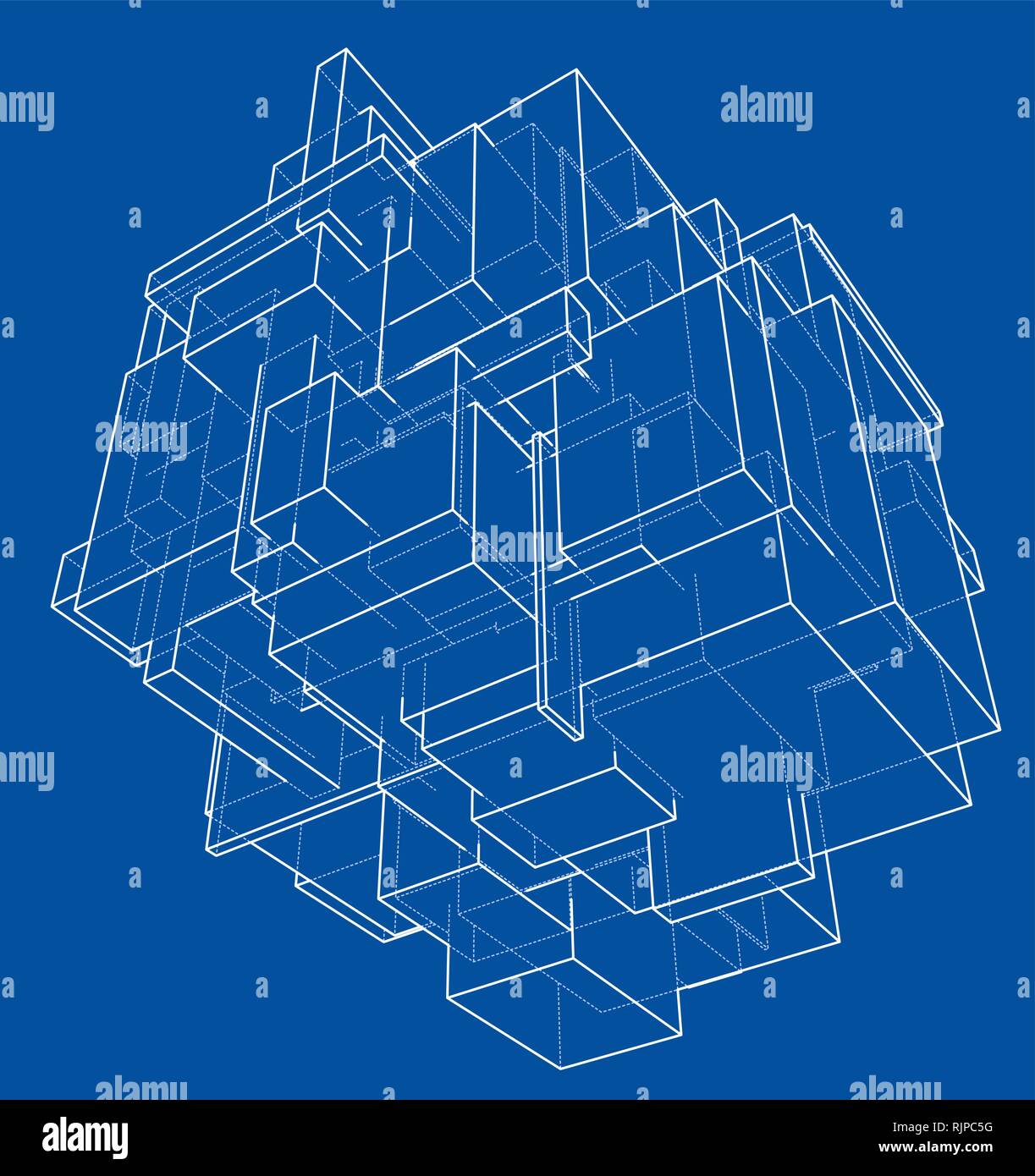 Wireframe Boxes. Sketch style Stock Vector Image & Art - Alamy