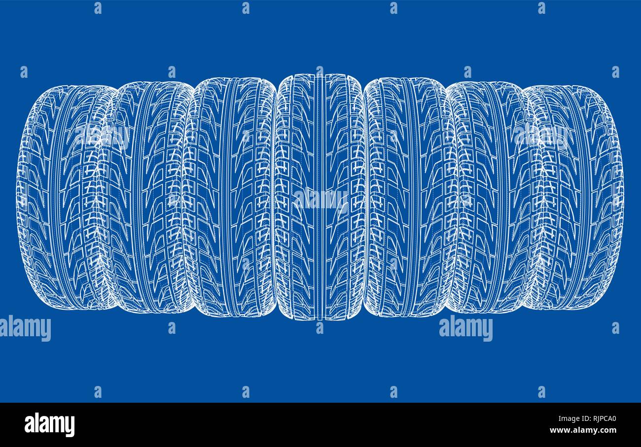 Car tires concept. Vector rendering of 3d Stock Vector Image & Art - Alamy