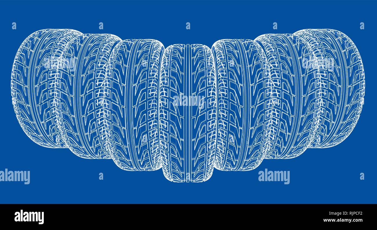 Car tires concept. Vector rendering of 3d Stock Vector Image & Art - Alamy