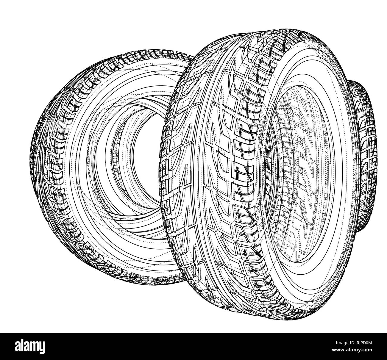 Car tires concept. Vector rendering of 3d Stock Vector Image & Art - Alamy