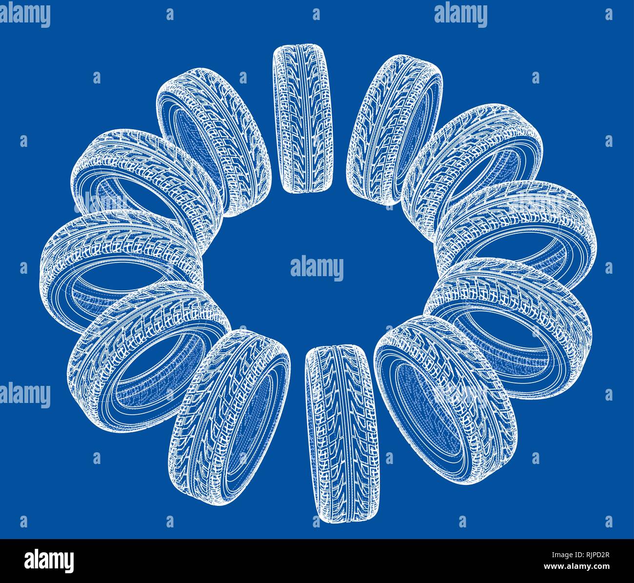 Car tires concept. Vector rendering of 3d Stock Vector Image & Art - Alamy