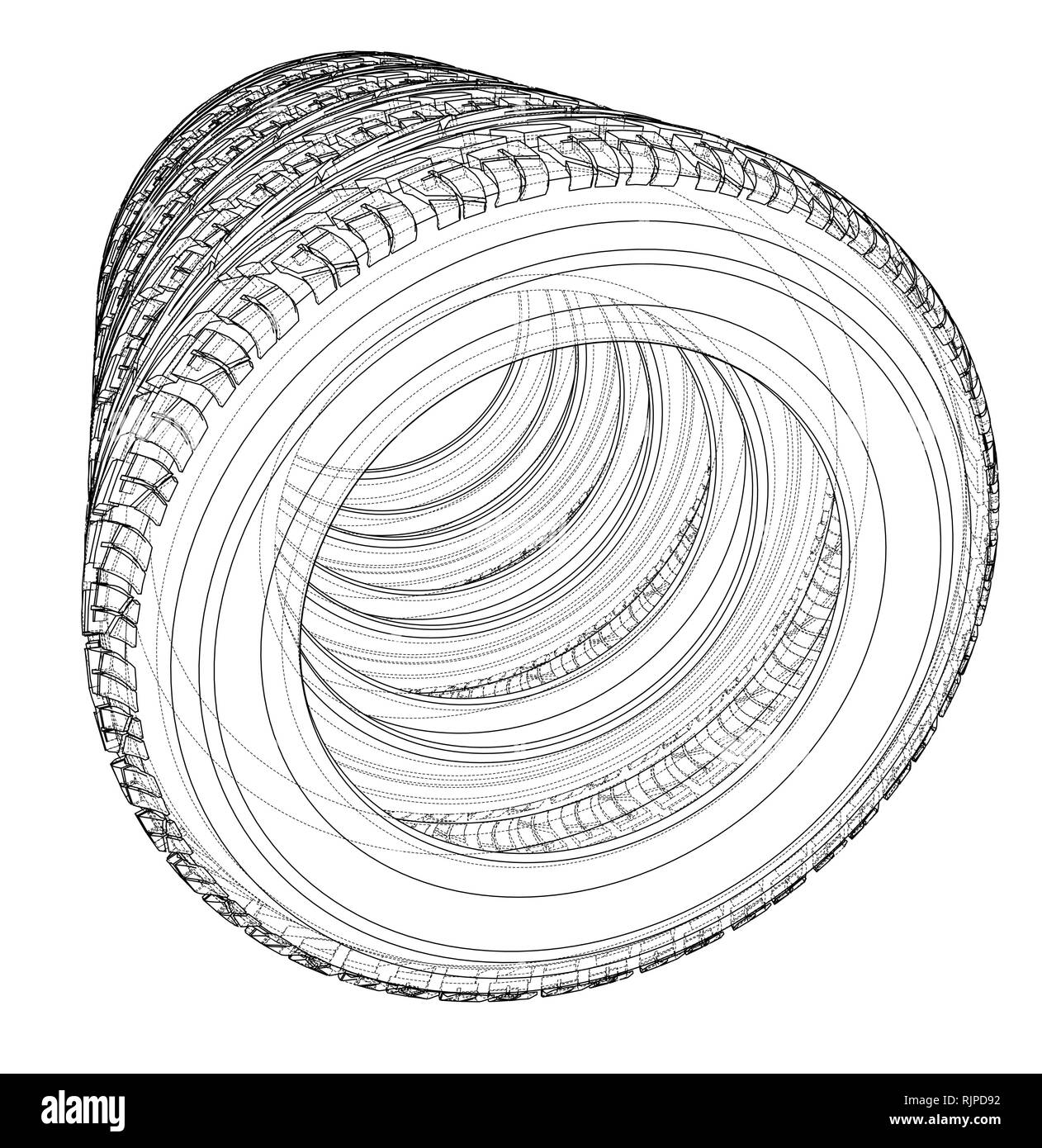 Car tires concept. Vector rendering of 3d Stock Vector Image & Art - Alamy