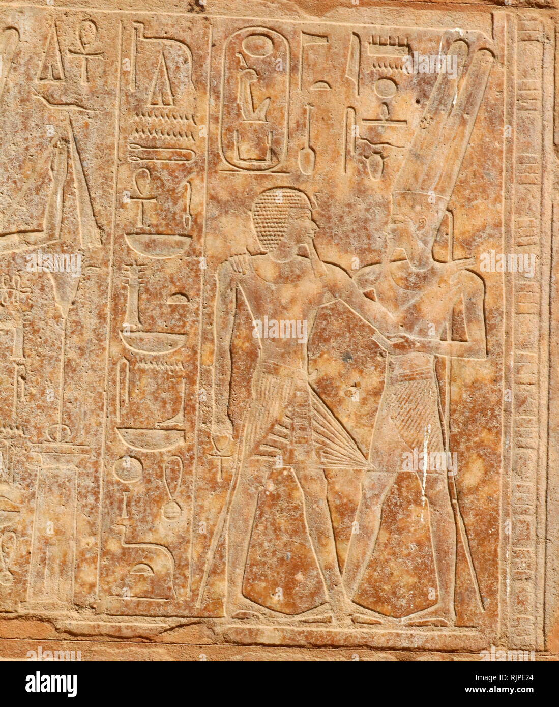 A photograph taken of the Red Chapel of Hatshepsut (the Chapelle Rouge ...