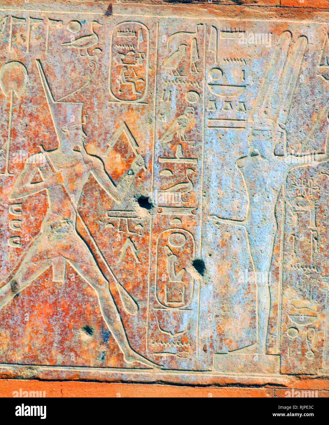 A photograph taken of the Red Chapel of Hatshepsut (the Chapelle Rouge ...