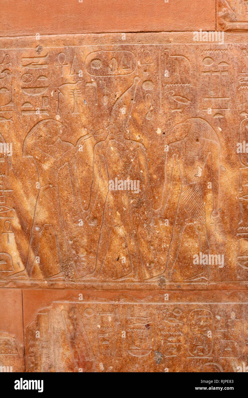 A photograph taken of the Red Chapel of Hatshepsut (the Chapelle Rouge ...