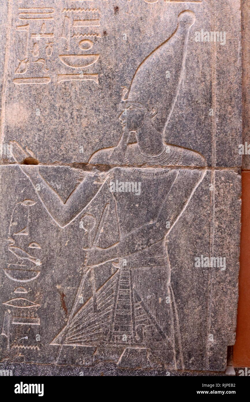 A photograph taken of the Red Chapel of Hatshepsut (the Chapelle Rouge ...