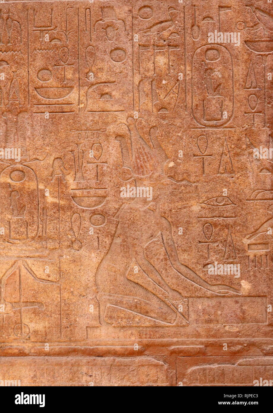 A photograph taken of the Red Chapel of Hatshepsut (the Chapelle Rouge ...