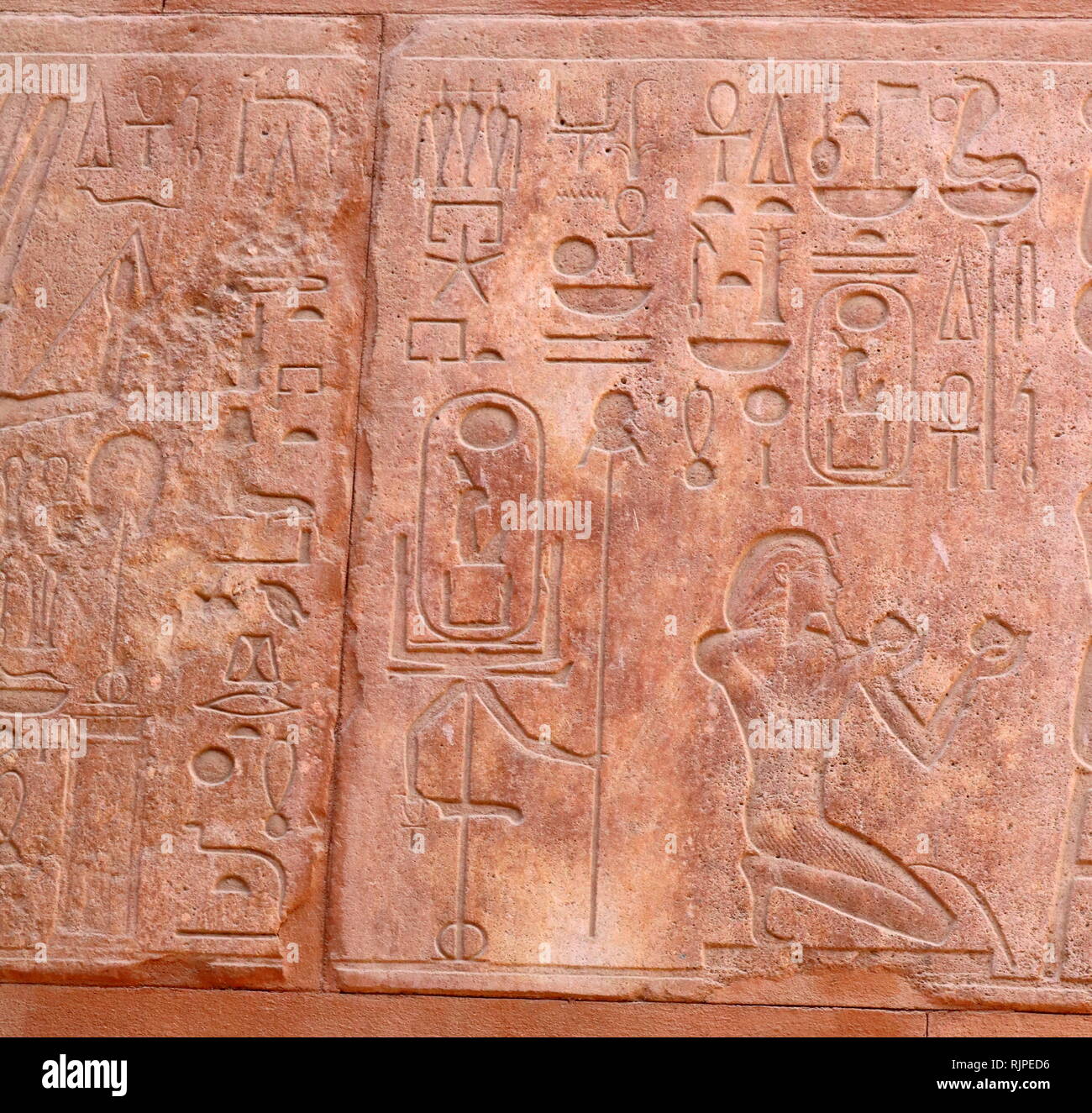 A photograph taken of the Red Chapel of Hatshepsut (the Chapelle Rouge ...