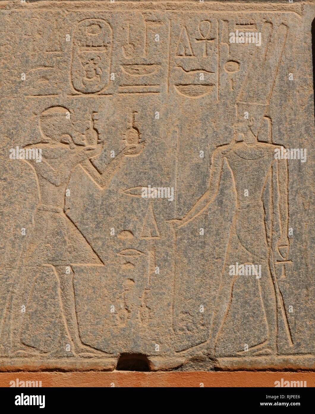 A photograph taken of the Red Chapel of Hatshepsut (the Chapelle Rouge ...