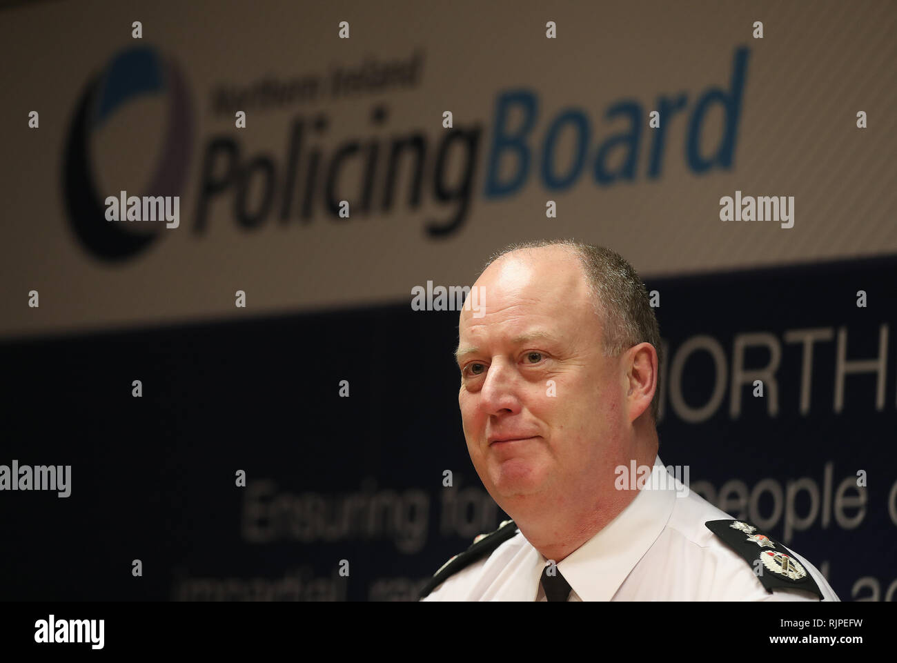 Police Service of Northern Ireland Chief Constable George Hamilton at ...