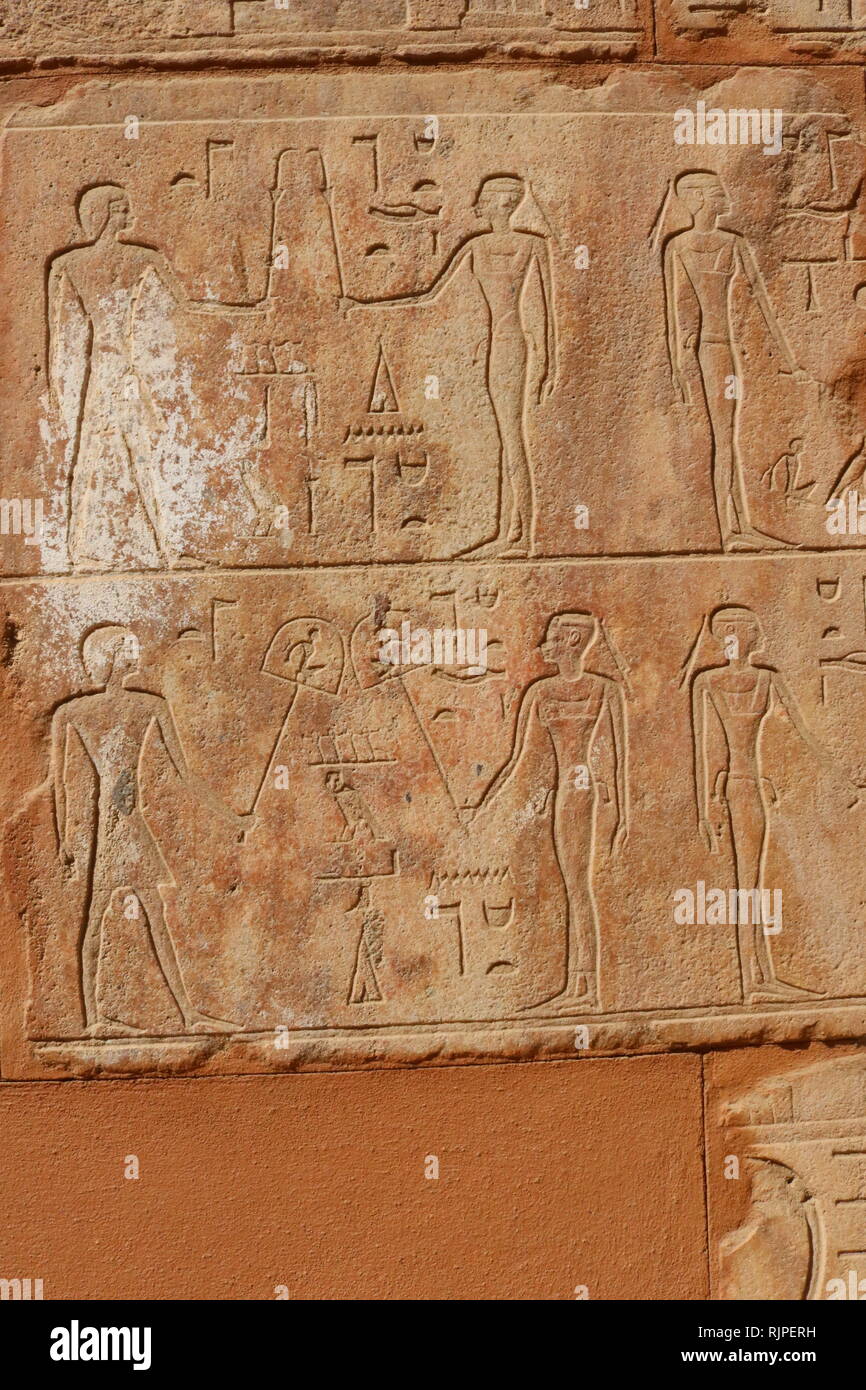 A photograph taken of the Red Chapel of Hatshepsut (the Chapelle Rouge ...