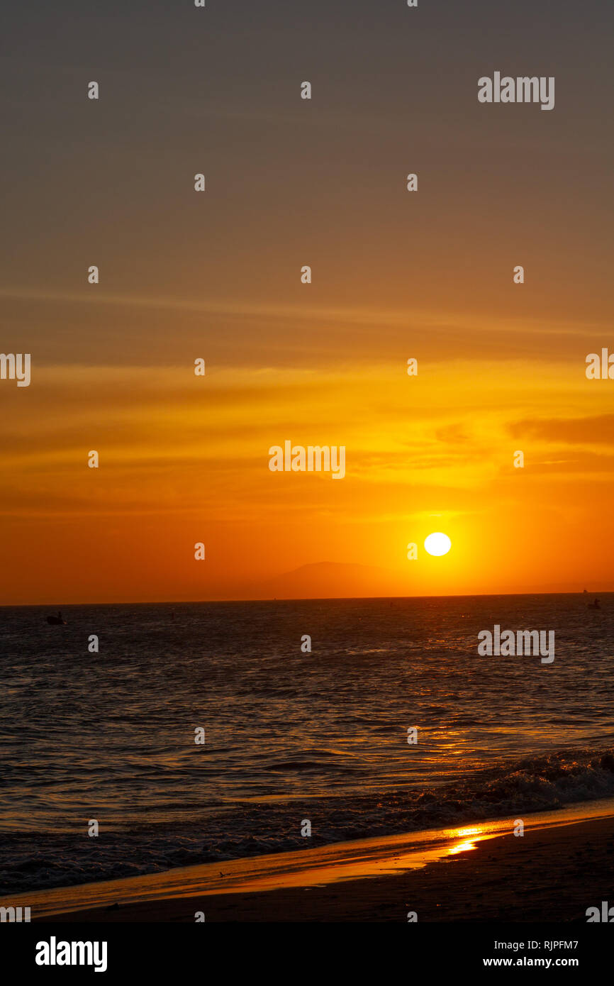 Sunset in Mui Ne beach, Phan Thiet, Southern Vietnam - Asia Stock Photo ...